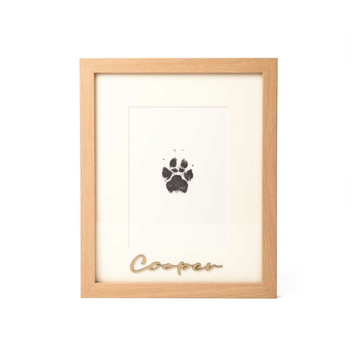Framed Ink Paw Print with Engraving | Lawnswood Pet Cremations